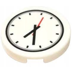 LEGO 樂高 白色 印刷 時鐘 Tile Round 2x2 Clock 6329606 14769pb356 | 蝦皮購物