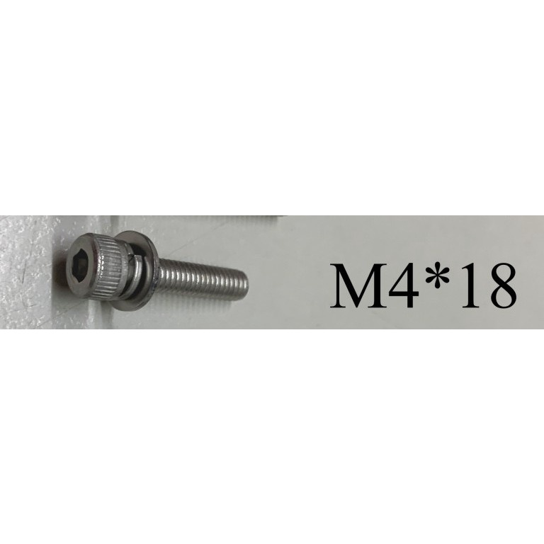 M4*6 M4*8 M4*10 M4*12 M4*16 M4*18 M4*25不銹鋼內六角三組合螺絲(自帶平彈墊) | 蝦皮購物