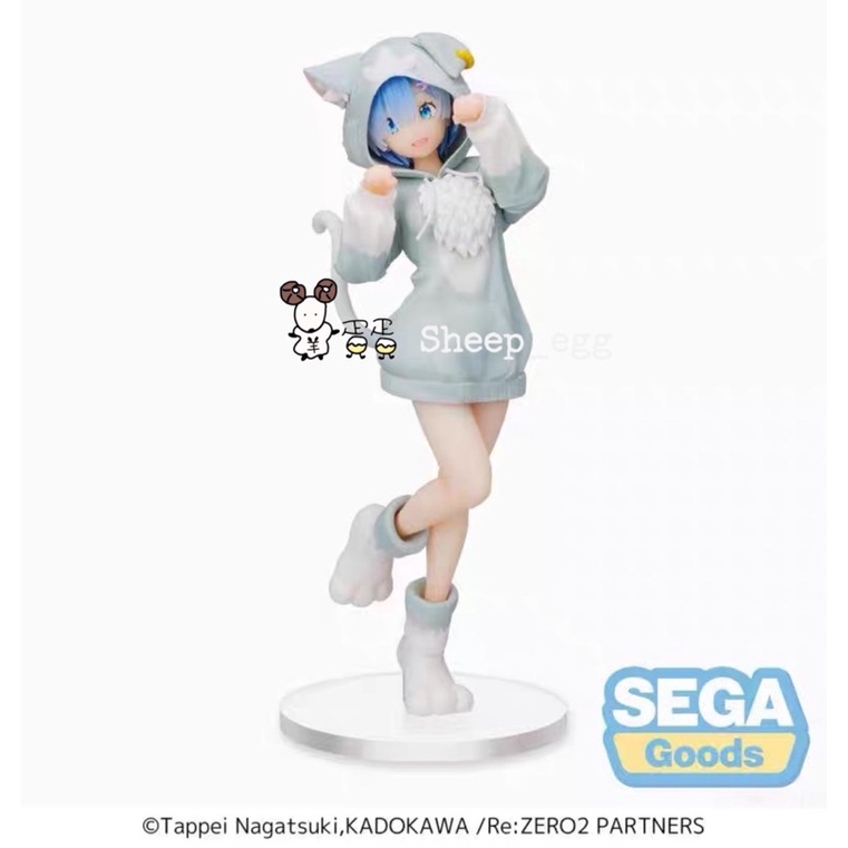 「4月預購款」羊蛋蛋 景品 代理 SEGA Re0 從零開始的異世界生活 雷姆 大精靈 帕克Ver. | 蝦皮購物