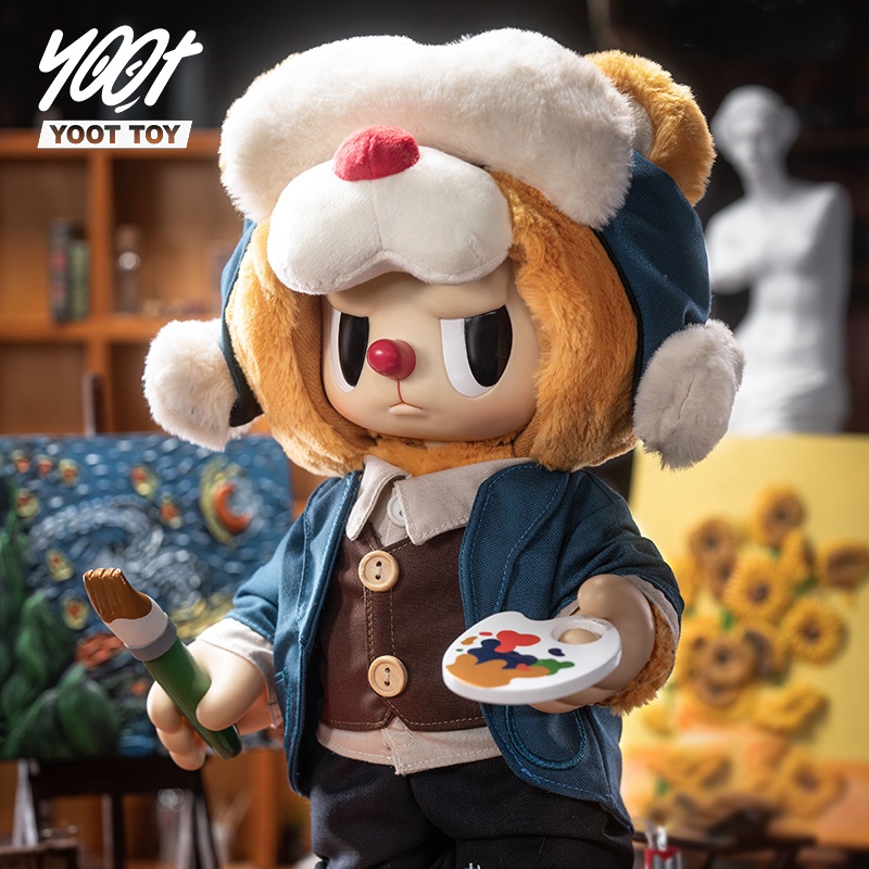 【撒旦玩具 SatanToys】預購 YOOT TOY 【天才與瘋子】系列：梵高 叛逆熊 藍衣/綠衣 泰迪熊 35公分 | 蝦皮購物
