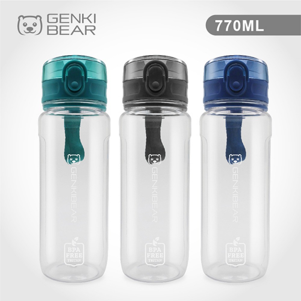 【元氣熊 GENKIBEAR】樂夏 Tritan 運動水壺 770ML 三色可選 | 蝦皮購物