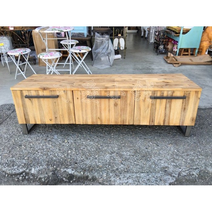 展示品 出清價 復古工業風全實木厚板拉門5尺電視櫃對開門TV櫃茶几客廳玄關桌地中海系列DVD櫃餐桌餐櫃【sc2915】 | 蝦皮購物