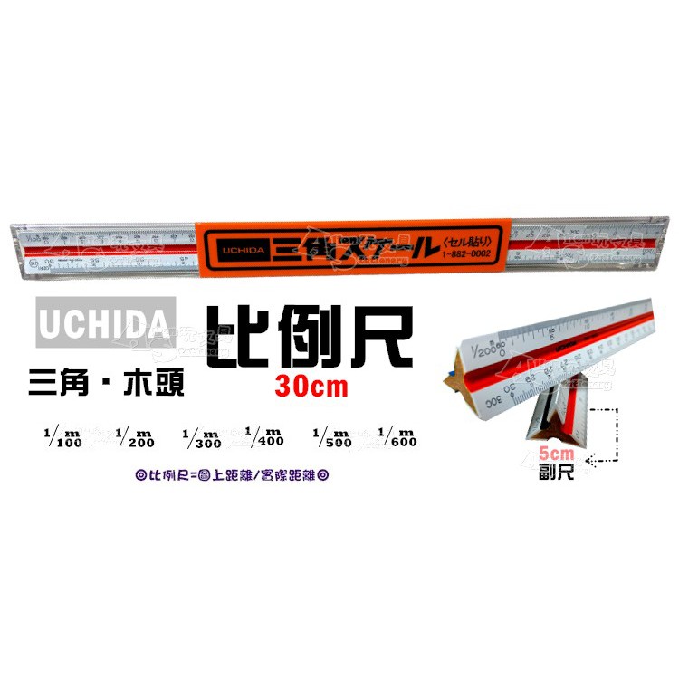 UCHIDA 比例尺 30CM 三角 木頭 內田 Alien玩文具 | 蝦皮購物
