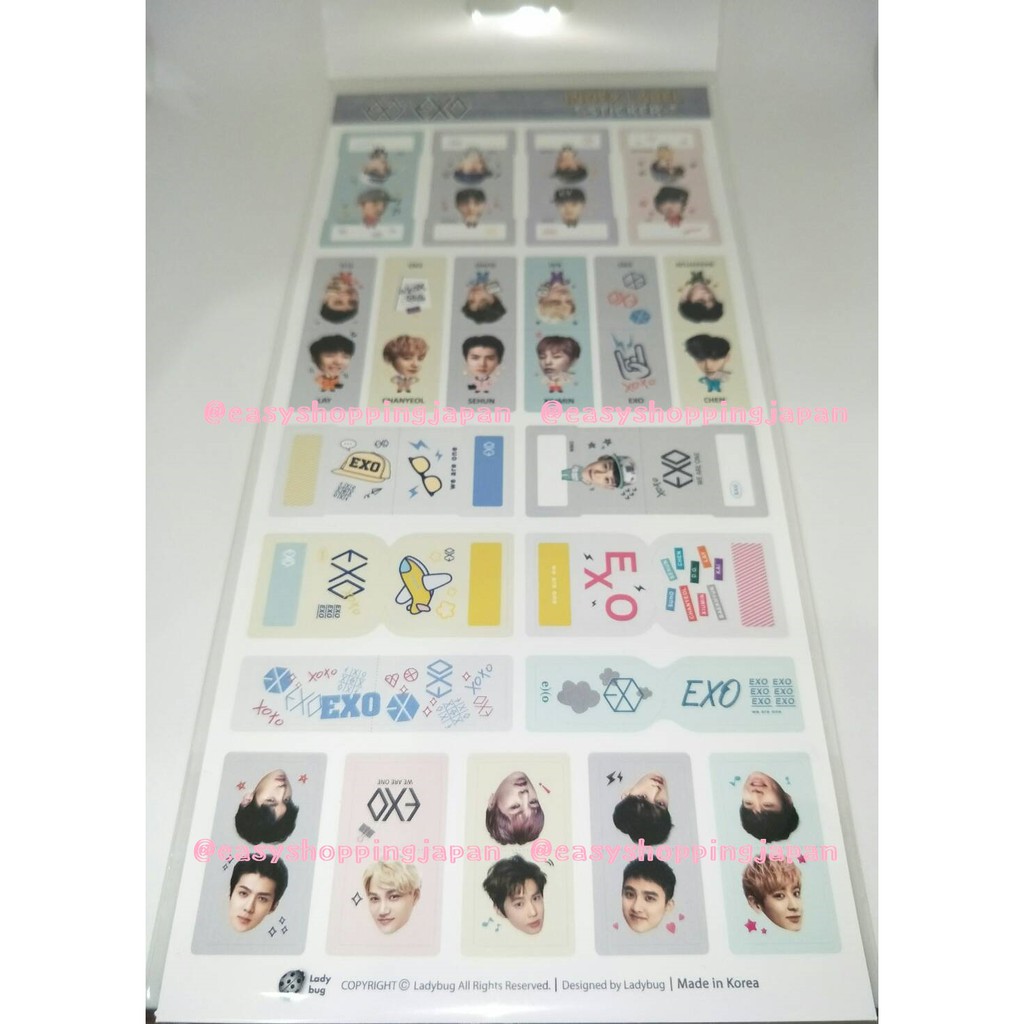 ESJ台灣現貨 韓國正版 EXO 索引式標籤貼紙 index label sticker | 蝦皮購物