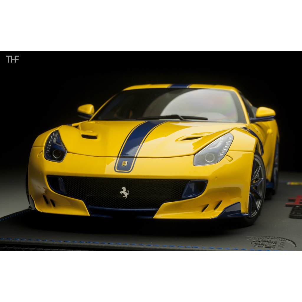Ferrari F12 TDF Giallo Modena 初版藍碳 限量100台 1/18 BBR | 蝦皮購物
