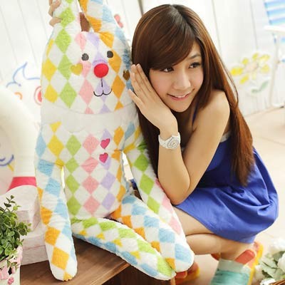 馬戲團 小丑兔兔子 大抱枕 L號 菱格紋 Craftholic 彩虹 彩色條紋夏威夷 生日禮物 夏威夷彩虹兔兔 英國熊 | 蝦皮購物