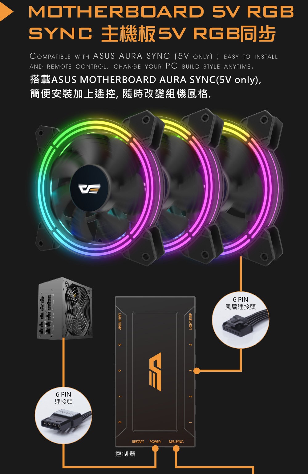 darkFlash大飛 CF11 Pro A-RGB 12公分電腦散熱風扇 需搭配CF11 PRO控制盒 | 蝦皮購物