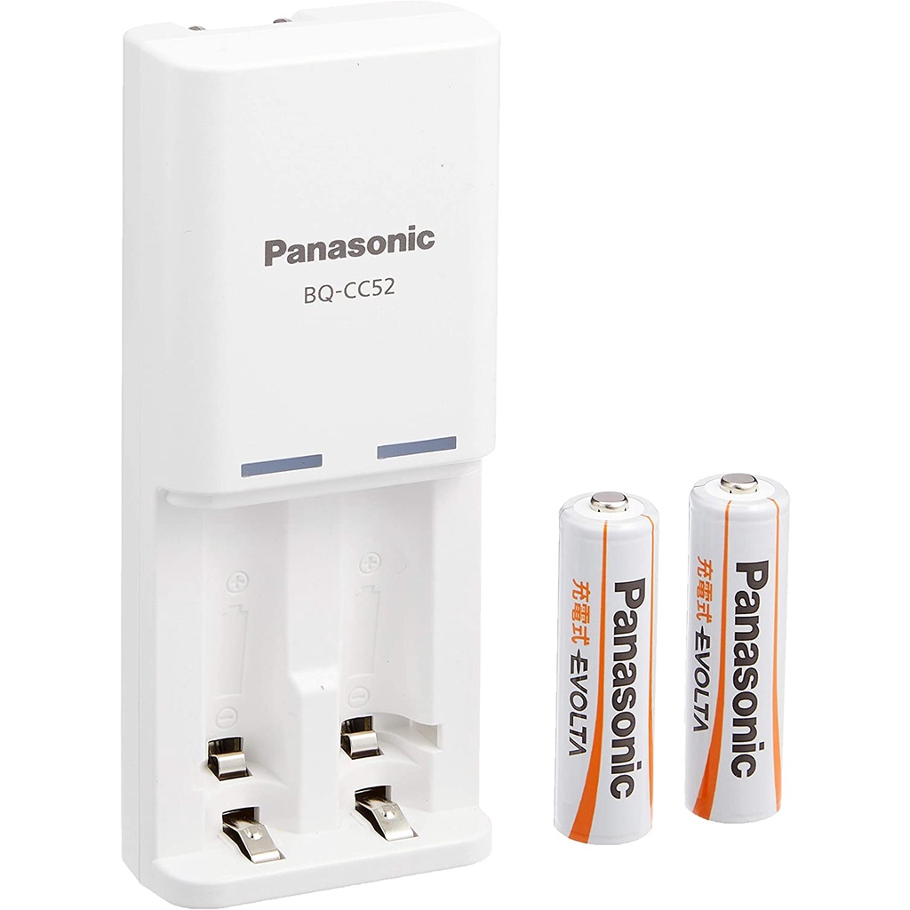 【Polar極地】松下Panasonic BQ-CC52 BQCC25 充電器套裝 簡易型 內含3號EVOLTA電池兩顆 | 蝦皮購物