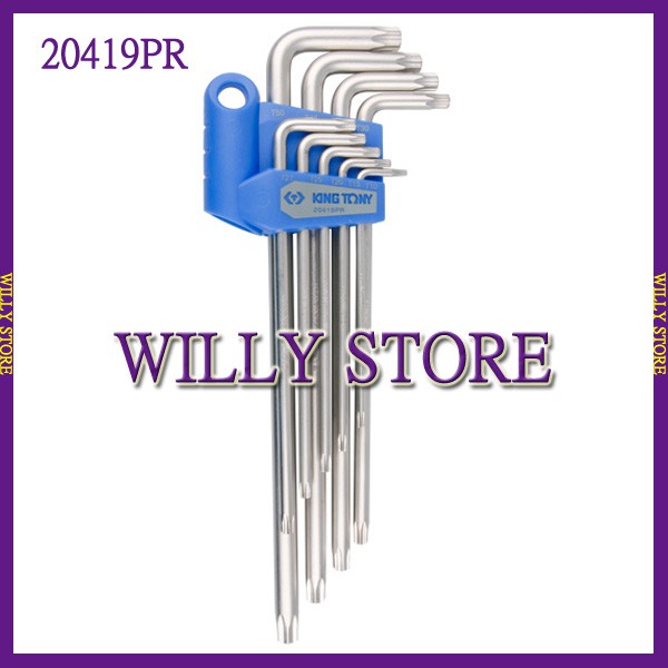 【WILLY STORE】KING TONY 20419PR 9支組超長中空星型板手組 中空星型 L型板手 | 蝦皮購物