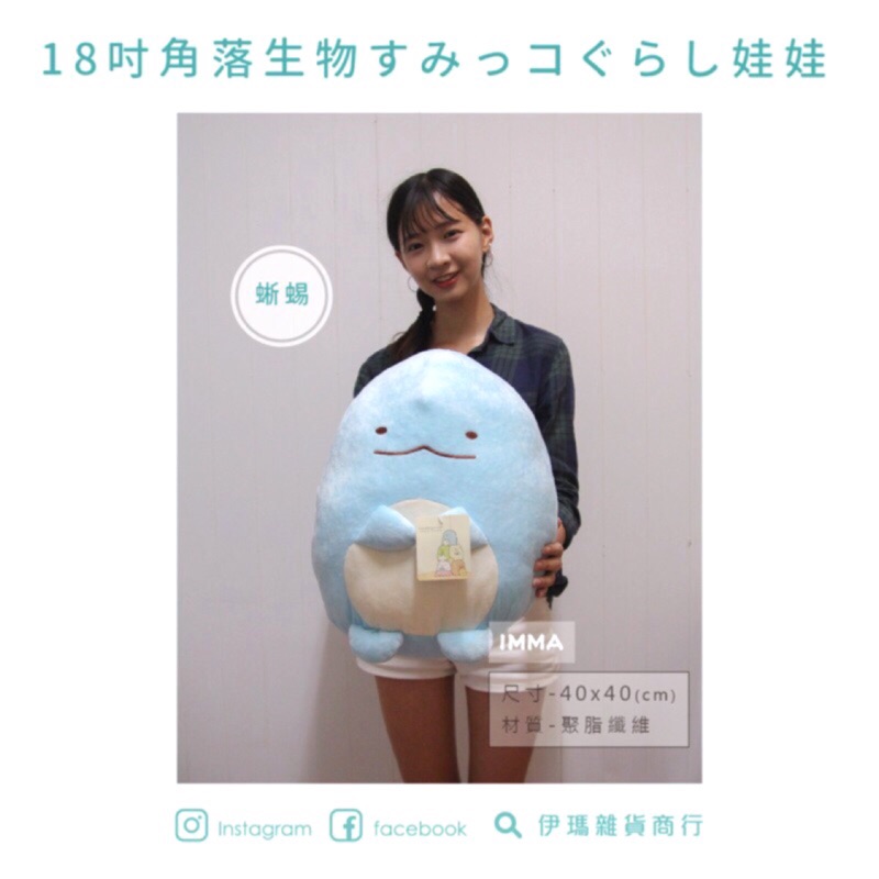 【IMMA STORE】正版 角落生物 18吋 10吋 療癒藍 蜥蜴 恐龍 娃娃 玩偶 抱枕 溫暖好物 生日 交換禮物 | 蝦皮購物
