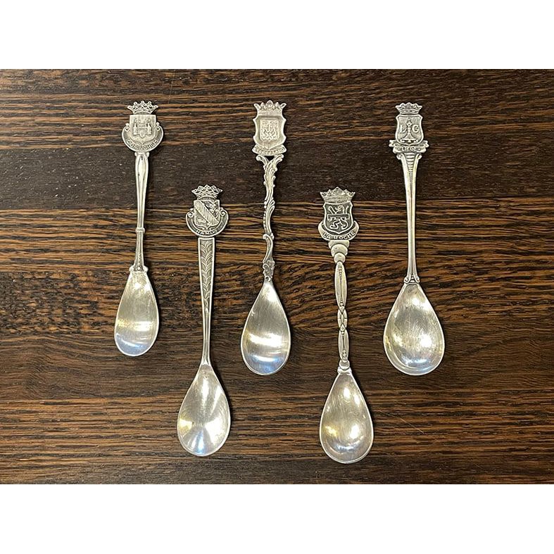 #19世紀 歐洲皇家徽章紀念湯匙『一組5件』 #122058 | 蝦皮購物