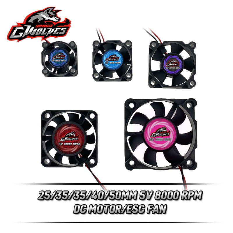 30mm/40mm/25mm/35mm 8000RPM 5V-7V DC Motor ESC fan heat sink | 蝦皮購物