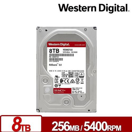 WD威騰 紅標Plus 8TB 3.5吋NAS硬碟(WD80EFAX) | 蝦皮購物