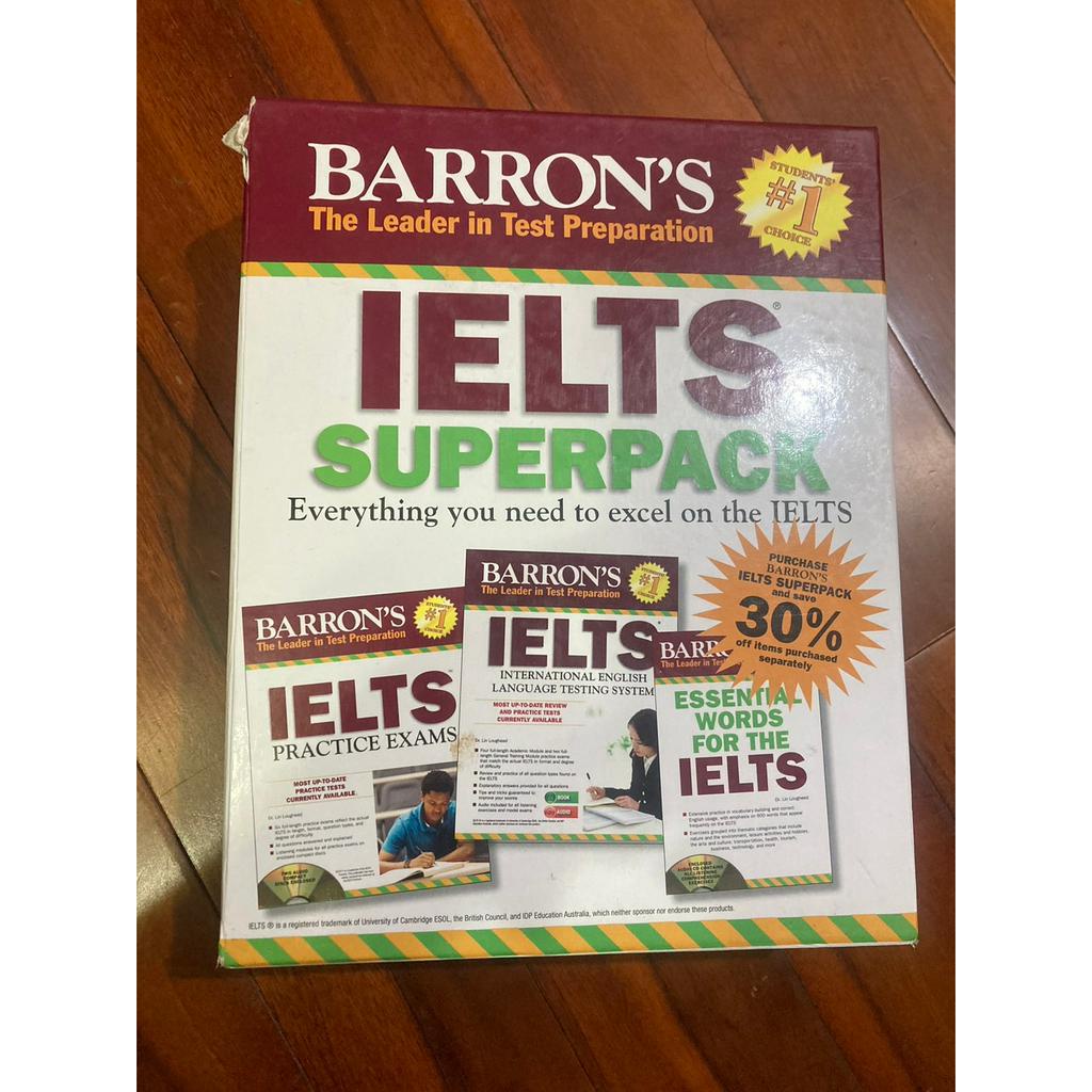 (二手書 可議價)雅思 IELTS Superpack Barron’s 3冊合售 含實體光碟不用擔心音檔時效問題 | 蝦皮購物