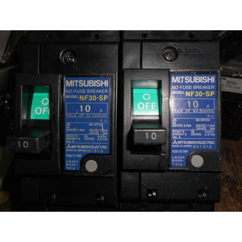 日本MITSUBISHI三菱 斷路器DC專用 NF30-SP 2P 10A 5KA 無熔絲開關NF50-SP (D2) | 蝦皮購物
