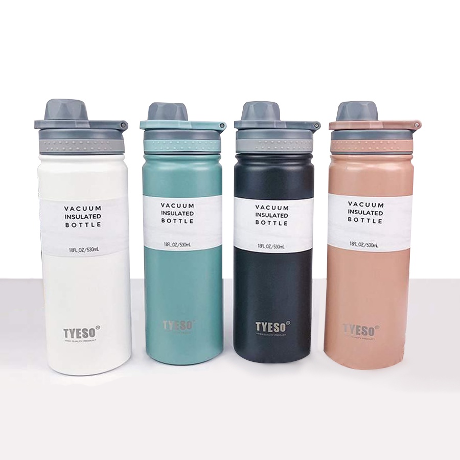 Tyeso 304簡約保溫杯530ML【輕鬆購五金百貨】台灣現貨 【04-27-03】不鏽鋼保溫瓶 廣口保溫瓶 真空保溫 | 蝦皮購物