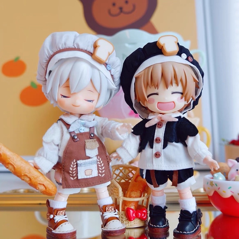 《現貨》【風閣】小小麵包師套裝-ob11/黏土人/gcs/麵包/娃褲/娃衣/廚師/麵包師/T恤/麵包套裝/娃服/套裝 | 蝦皮購物