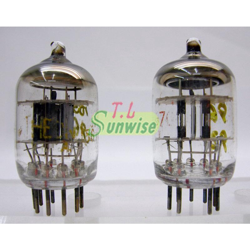6H3n ︽NO:4636 美國 RAYTHEON 5670 (中國 6N3 升級管) 雙支架黑屏 已配對 真空管 1對 | 蝦皮購物