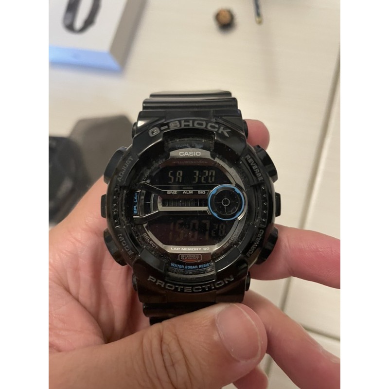 CASIO Gshock GD-110-1DR 亮黑 手錶 電子錶 全配 正版 | 蝦皮購物