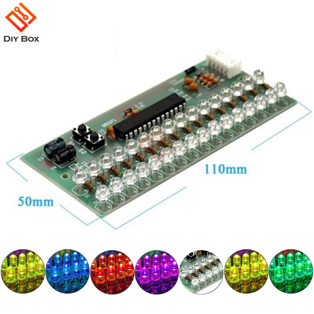 16 LED 雙通道信號 MCU 可調顯示模式 LED VU 表 LED 電平指示器音頻音樂均衡模塊 DC 6V 12V | 蝦皮購物