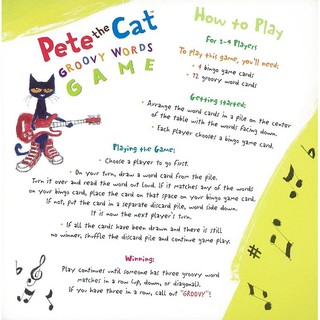 Pete the Cat Groovy Words Game (英文桌遊) | 蝦皮購物