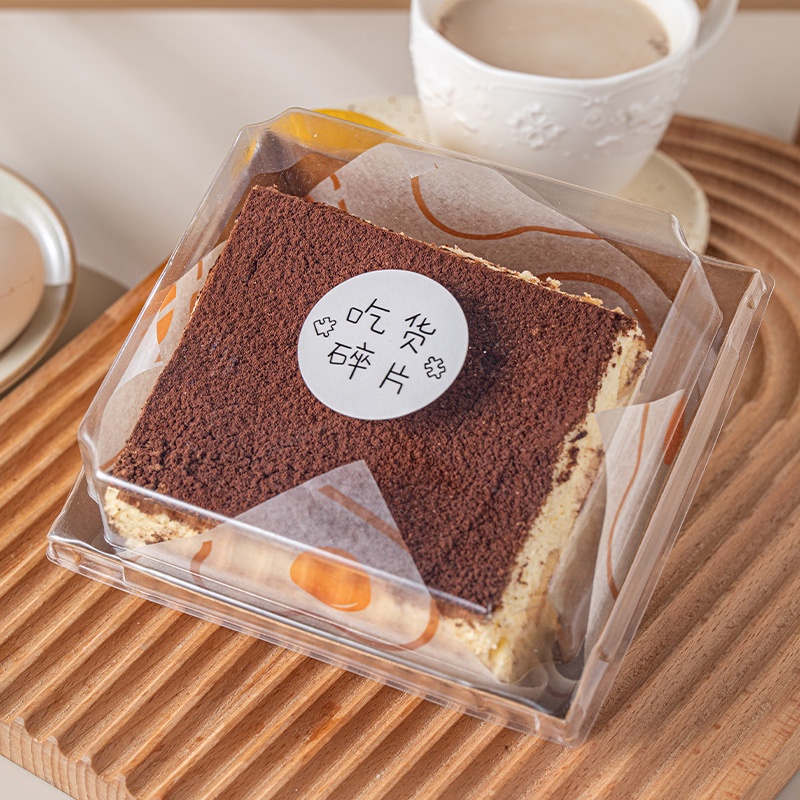 【台灣現貨 附發票】透明紙塑盒 蛋糕 甜點紙盒 透明蓋 三明治包裝 雪媚娘包裝 泡芙包裝 烘焙包裝 | 蝦皮購物