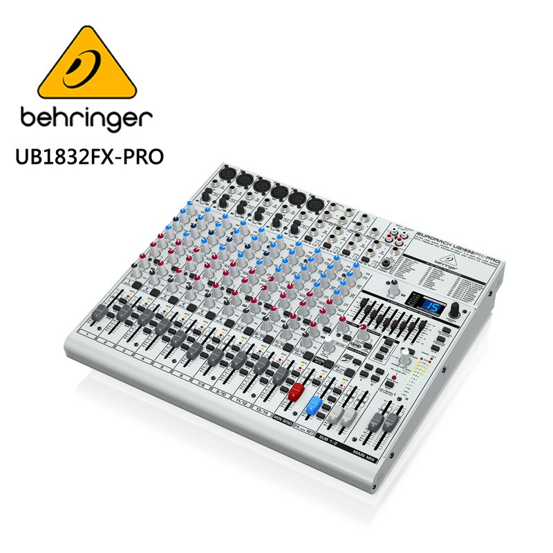 ★BEHRINGER★UB1832FX-PRO專業級混音器(具高級麥克風前置放大器和Multi-FX處理器/18輸入) | 蝦皮購物