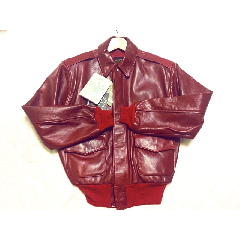 「老張倉庫」Avirex A-2 馬皮 幾乎全新 稀有酒紅色（mccoys buco 公發 g1 b3 n3b) | 蝦皮購物
