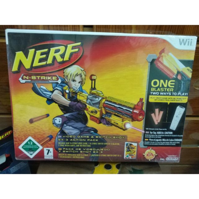 又心小舖。Nerf Switch Shot EX-3 Yellow/Nerf N-Strike Wii 遊戲機聯合出品 | 蝦皮購物