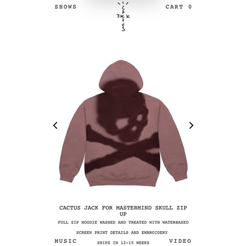 Travis Scott X CACTUS JACK FOR MASTERMIND 骷髏 連帽外套S號 | 蝦皮購物
