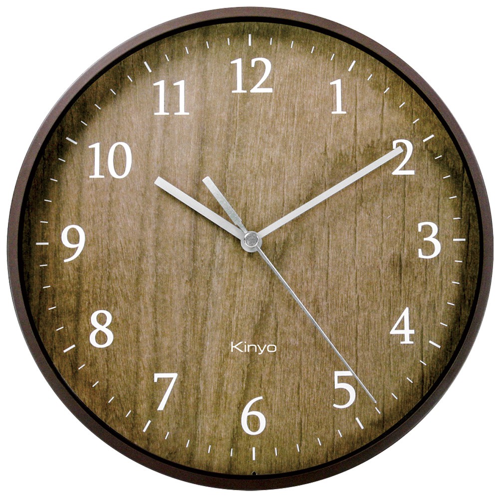 KINYO 自然風木紋掛鐘9吋CL-155-混色出貨 | 蝦皮購物