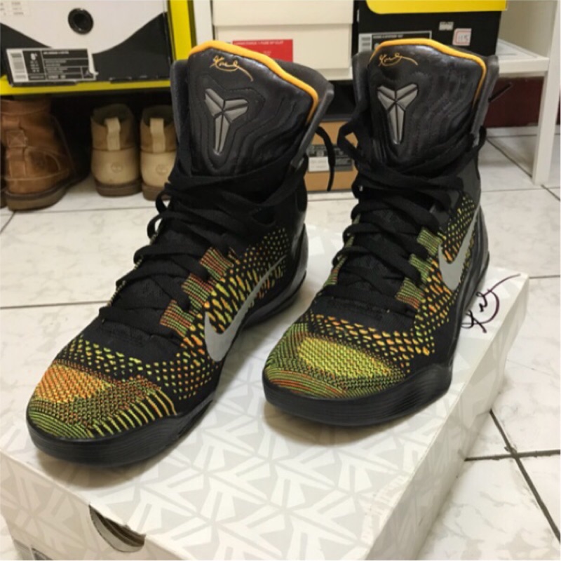 [拍賣]Nike KOBE IX 9 Elite Inspiration XDR 黑黃 高筒 US8.5 | 蝦皮購物