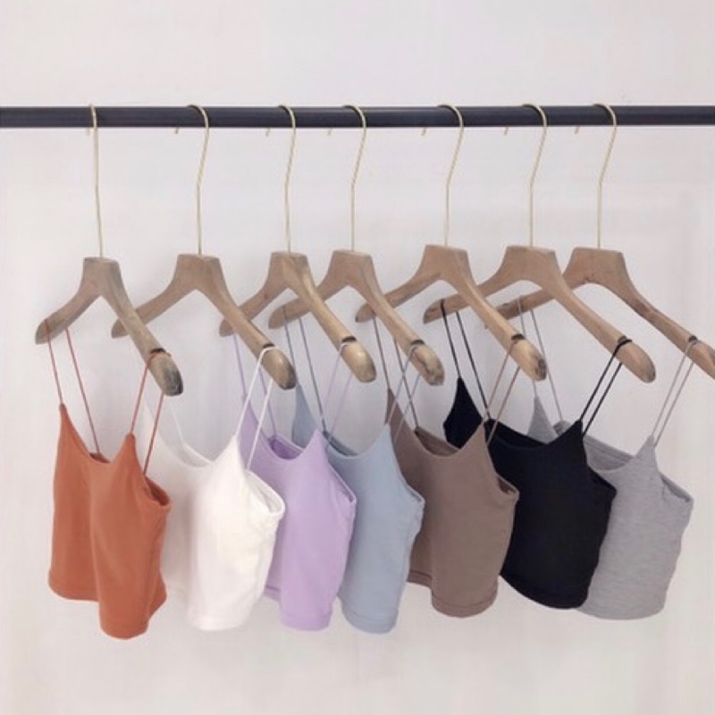 （黑一代現貨）韓製彈力罩杯細肩bra top | 蝦皮購物