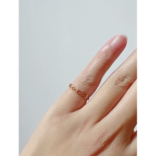 agete nojess 5號 鏤空鑲鑽尾戒 10k | 蝦皮購物