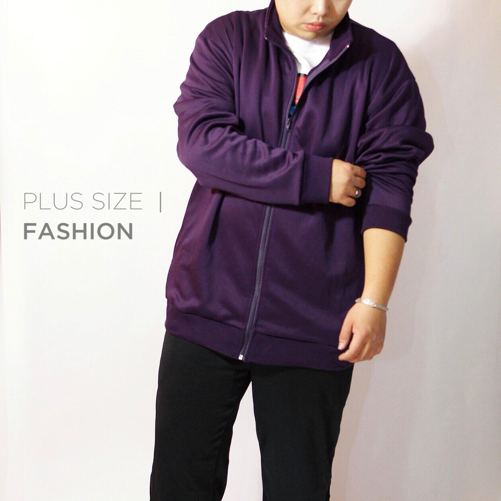 【胖胖請進】大尺碼紫色刷毛薄外套2XL~5XL 特價 刷毛 外套 休閒 彈性布料 拉鍊口袋 89247-66 | 蝦皮購物