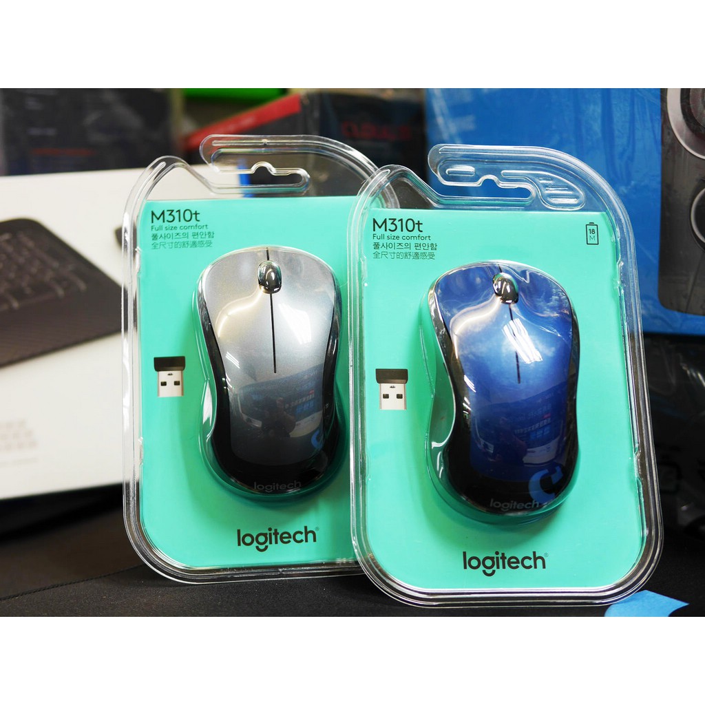 【本店吳銘】 羅技 logitech M310t 無線滑鼠 全尺寸光學滑鼠 左右手適用 2色可選 3年保固 | 蝦皮購物
