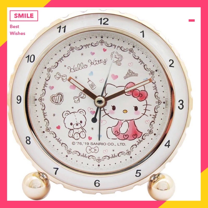 🔥現貨🔥Hello Kitty 💕玫瑰金BIBI靜音鬧鐘(JM-E536KT) | 蝦皮購物
