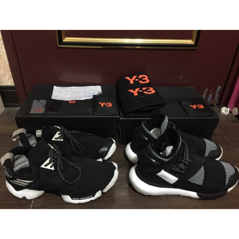 保證正品 合售 Y-3 Y3 QASA KOHNA US8 L號 忍者鞋 千鳥 二手美品 | 蝦皮購物