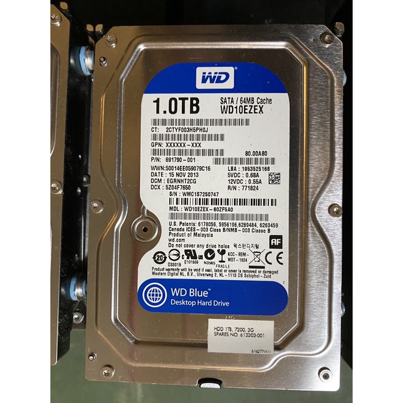 威騰/WD硬碟 1TB 1T/sata /hdd3.5吋藍標 | 蝦皮購物