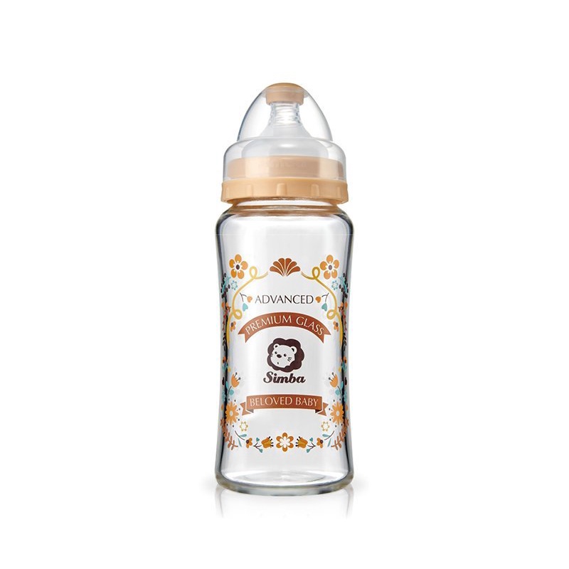 小獅王辛巴Simba 寬口 玻璃 奶瓶 (大270ml/小180ml) 蘿蔓晶鑽/蘊蜜質金 禾坊藥局親子館 | 蝦皮購物