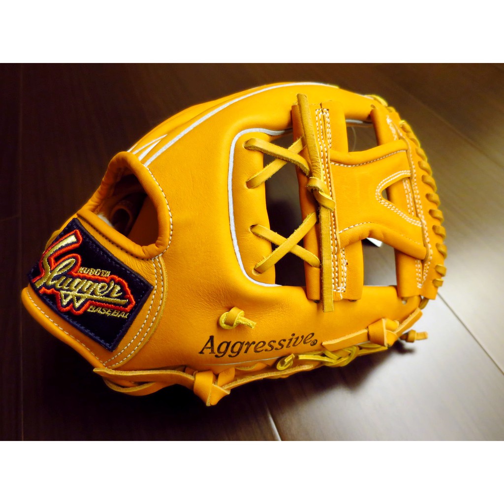{圓圓小舖}全新日製軟式日本製久保田猛打者Kubota slugger KSN-AR3 內野工字擋內野手套橘色 | 蝦皮購物