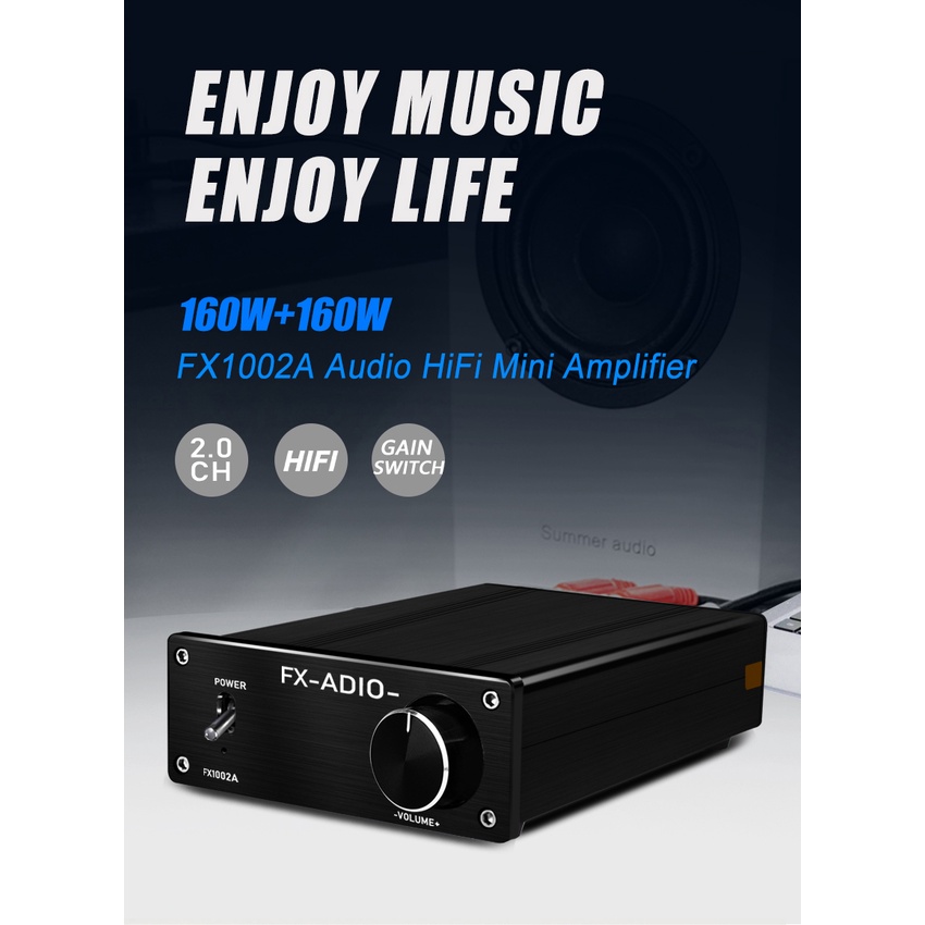 【寒舍小品】現貨全新公司貨160W FX-AUDIO FX1002A HIFI MINI 160W 擴大機 保固一年 | 蝦皮購物