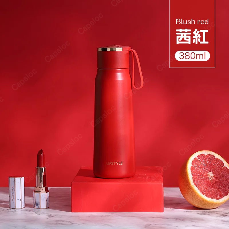 不鏽鋼保溫杯 不鏽鋼保溫瓶 不鏽鋼水壺 Upstyle 304 380mL環保杯 保溫杯 保溫瓶 輕便 水壺 粉藍 漸層 | 蝦皮購物