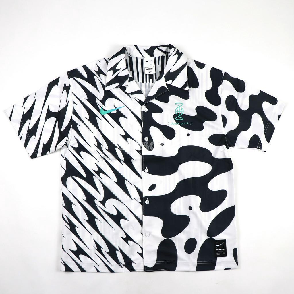 [歐鉉]NIKE DRY 籃球 白黑 小LOGO 寬鬆 短袖 襯衫 男生 FJ7230-100 | 蝦皮購物