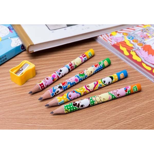 『靚文具小舖』LIBERTY利百代 CB-206 【2B】可愛家族抗菌學前鉛筆 4入 | 蝦皮購物