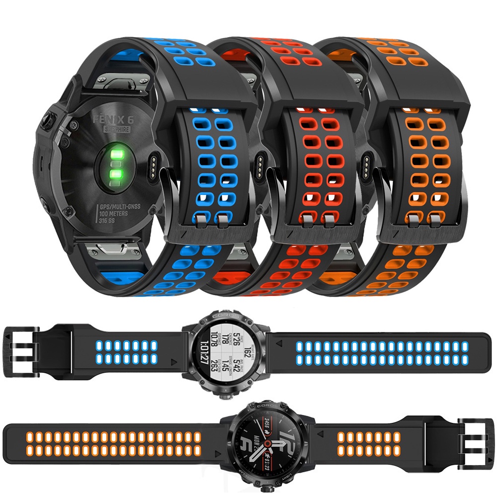 Garmin D2 Charlie D2 Bravo D2 Delta PX 錶帶 22mm 26mm 矽膠 快拆 透氣 | 蝦皮購物