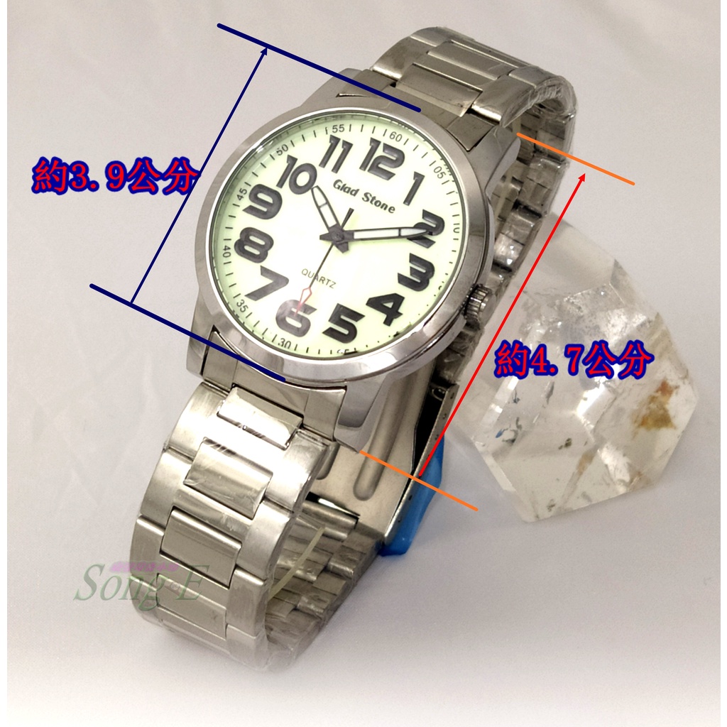Glad Stone台灣優良生產 強化玻璃鏡面 日本大廠石英機芯 大數字面板 GS39 | 蝦皮購物