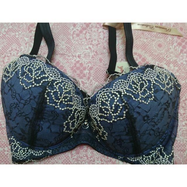 （降價了！）黛安芬 浮影蝶舞系列內衣(波斯綻藍) 刺繡內衣80E 36E | 蝦皮購物