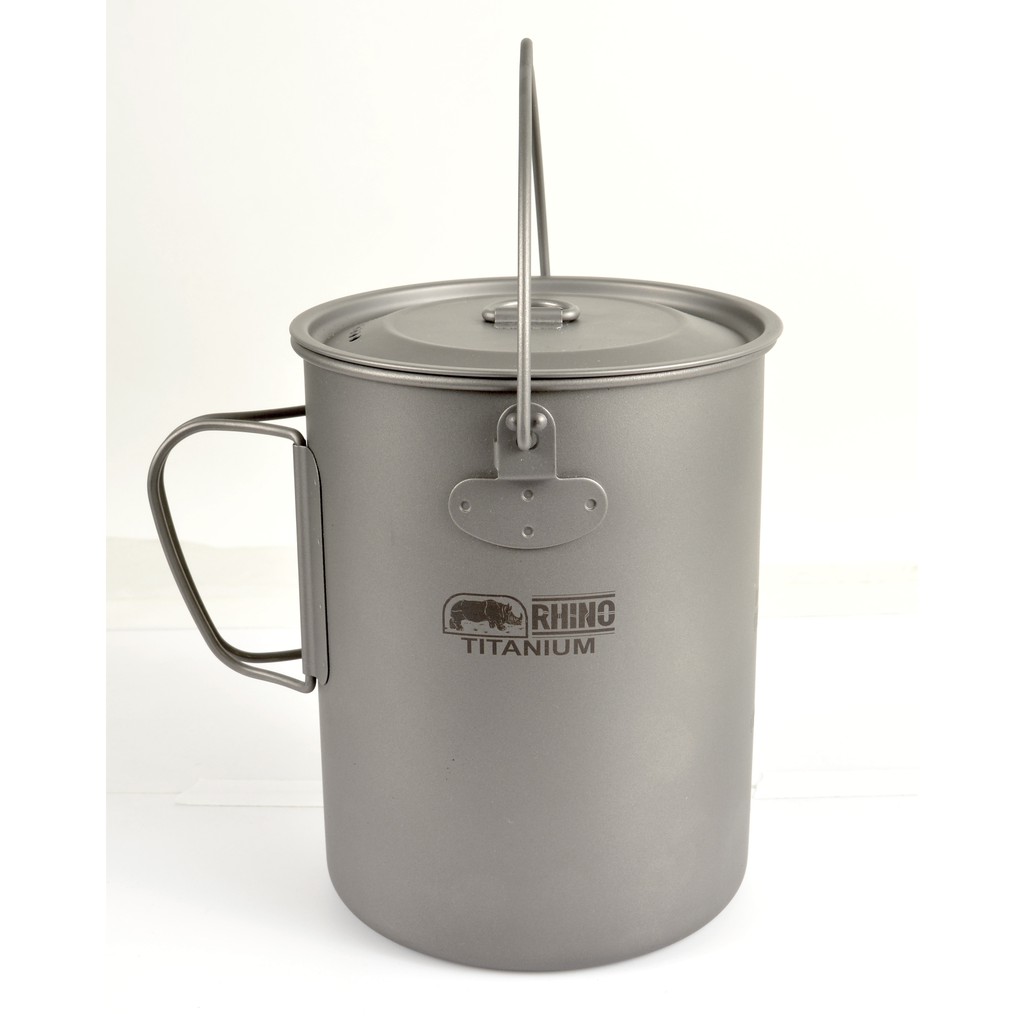【犀牛 RHINO】KT-81 超輕鈦合金吊鍋 1550ml 附鍋蓋 折疊手把 附黑色收納袋 | 蝦皮購物