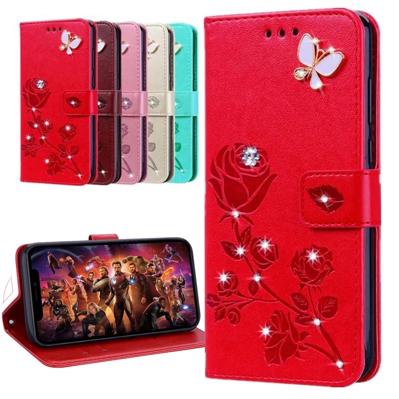 Itel Vision 3 Plus Vision 1 Pro Plus A16 Plus 書皮全矽膠套鑽石壓花印花玫瑰 | 蝦皮購物